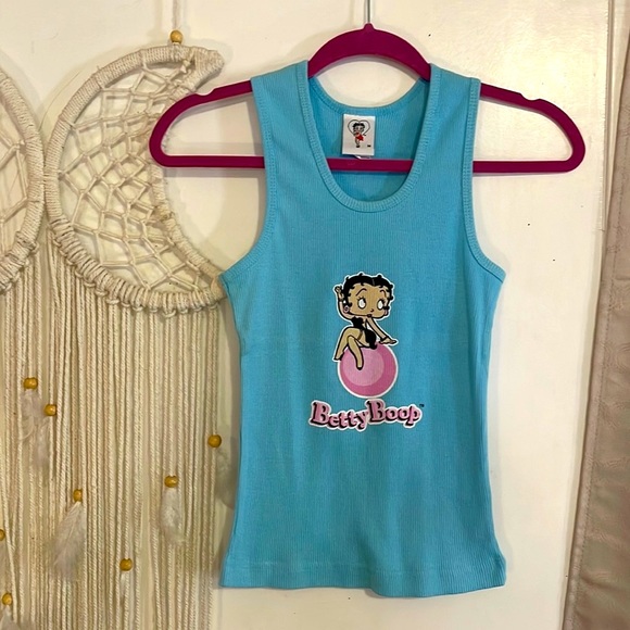 Betty Boop | Tops | Y2k Baby Blue Betty Boop Tank Top | Poshmark
